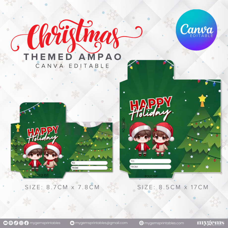 60 Designs | Christmas Themed Ampao Template | Canva Editable - Mygems ...