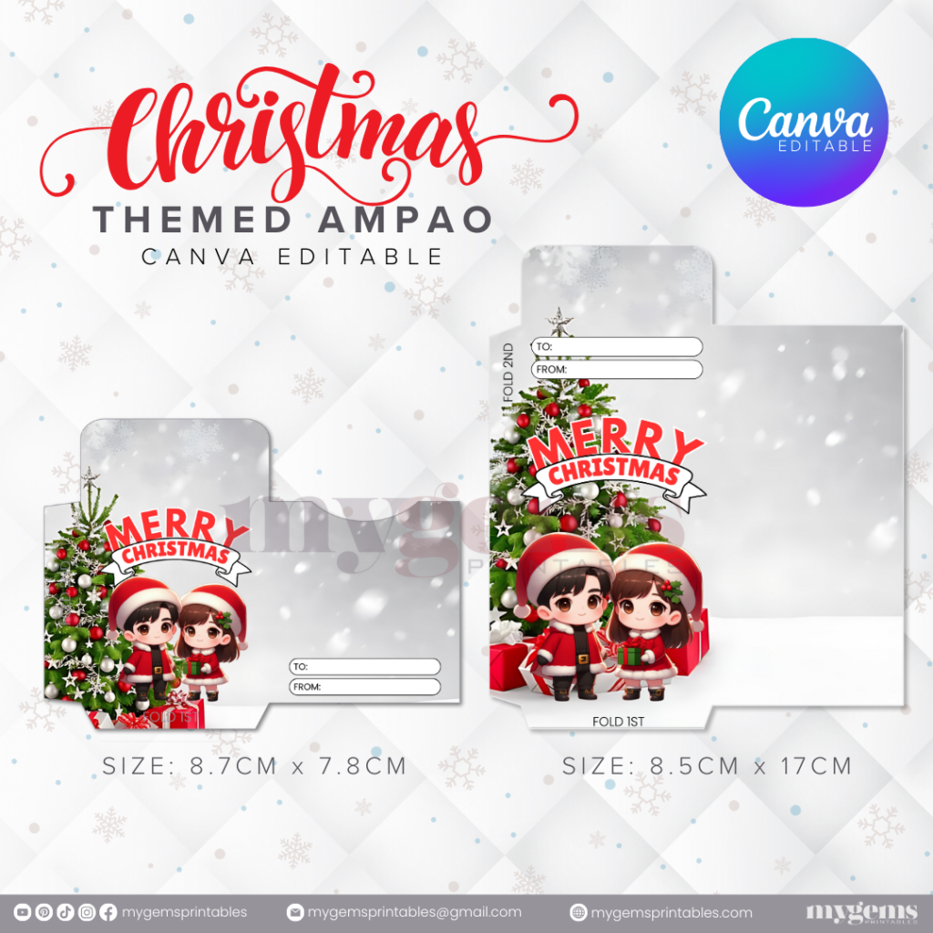 60 Designs | Christmas Themed Ampao Template | Canva Editable - Mygems ...